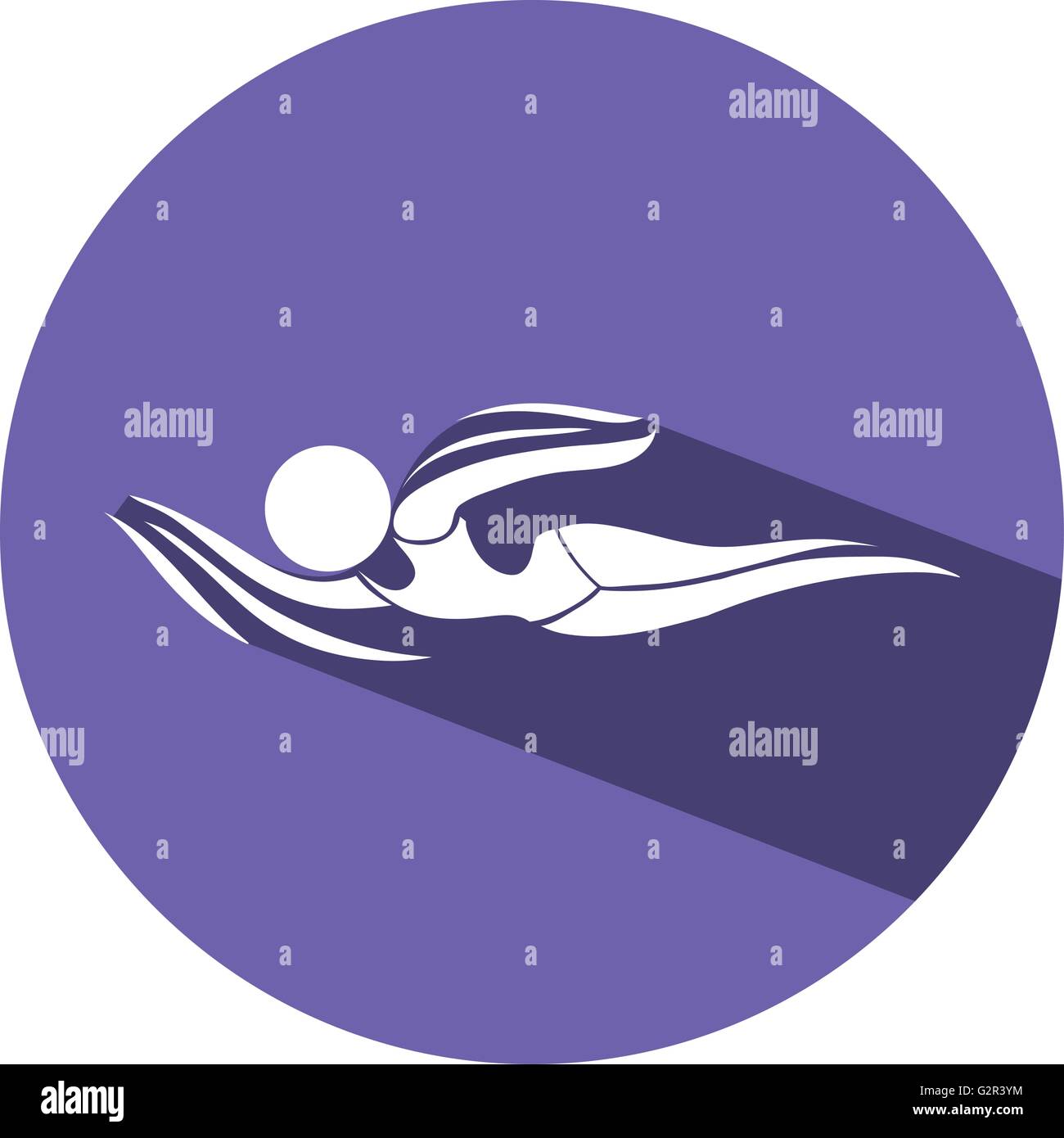 Swimming label badge logo icon hi-res stock photography and images - Alamy