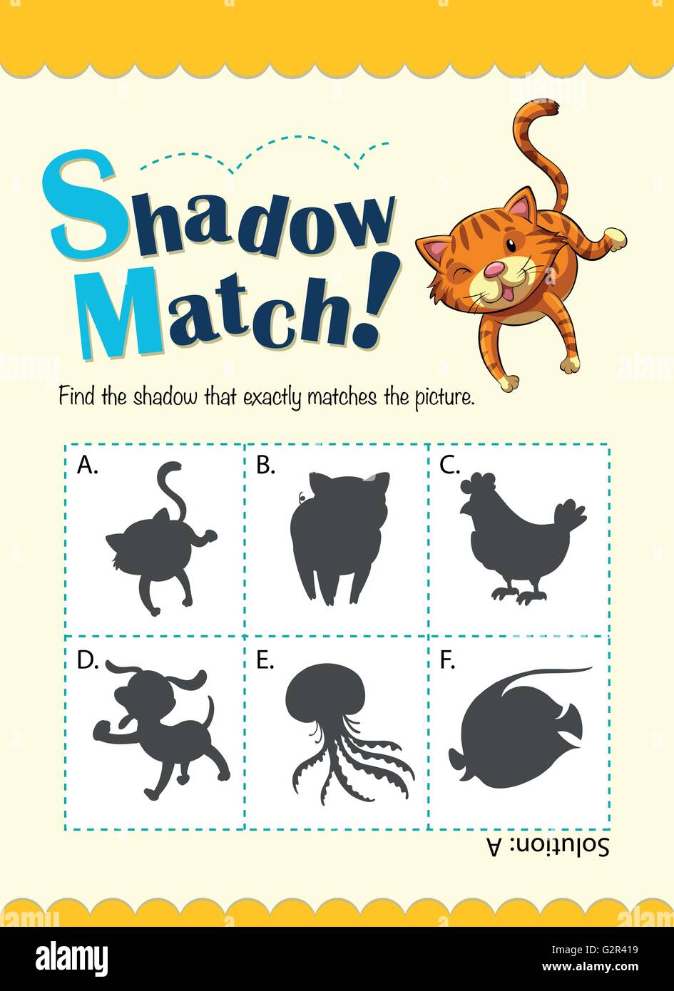 Matching game with many animals illustration Stock Vector Image & Art ...