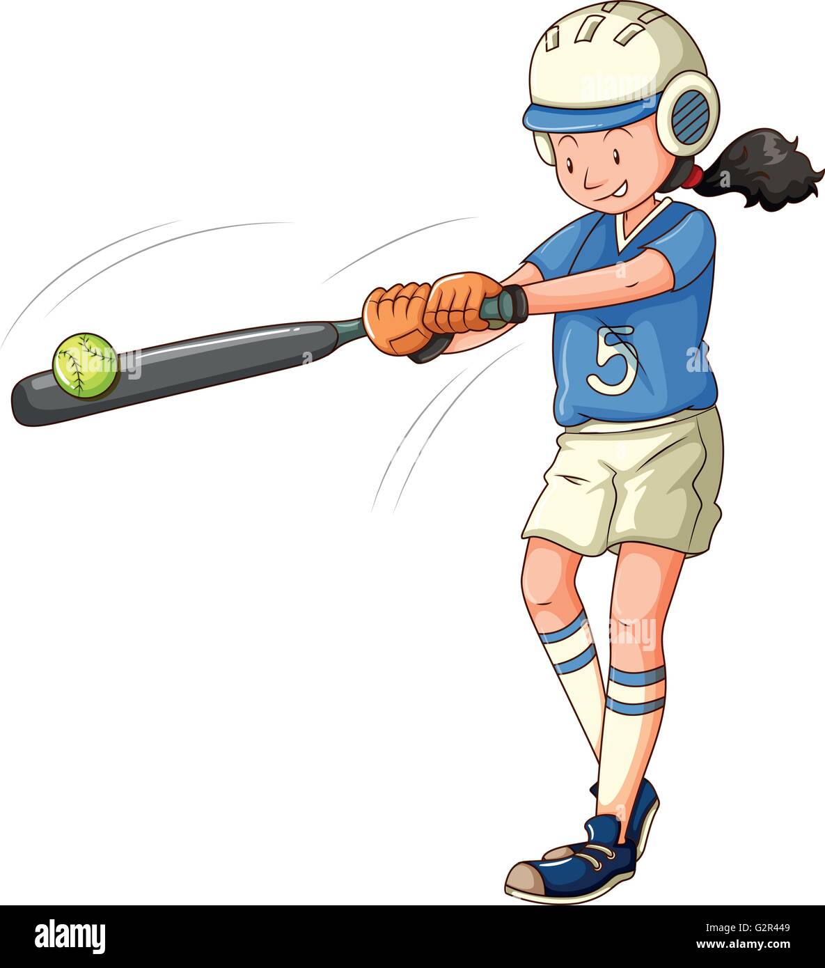 Softball Vector Vectors Stock Photos & Softball Vector Vectors Stock ...