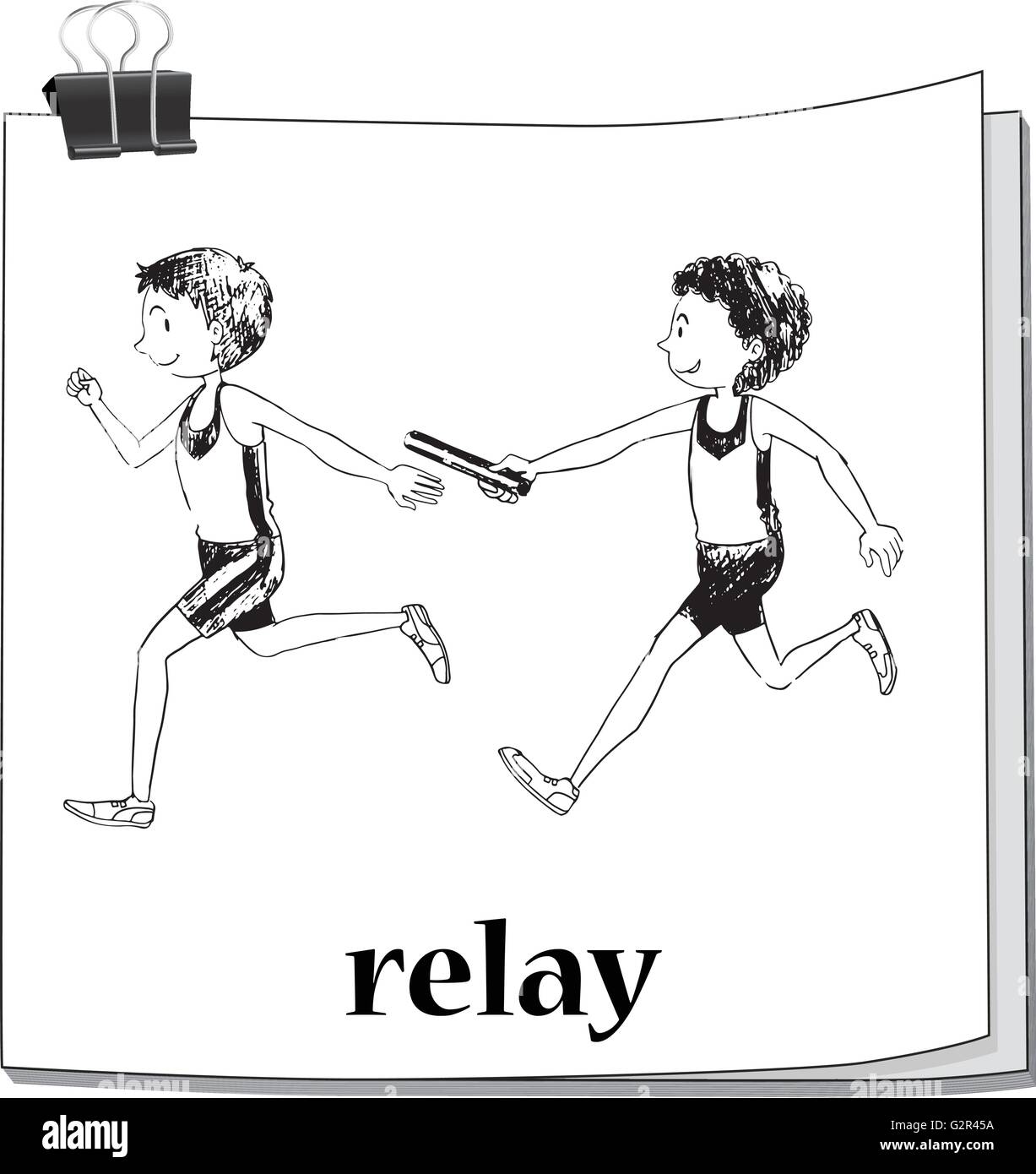 Running relay Stock Vector Images - Alamy