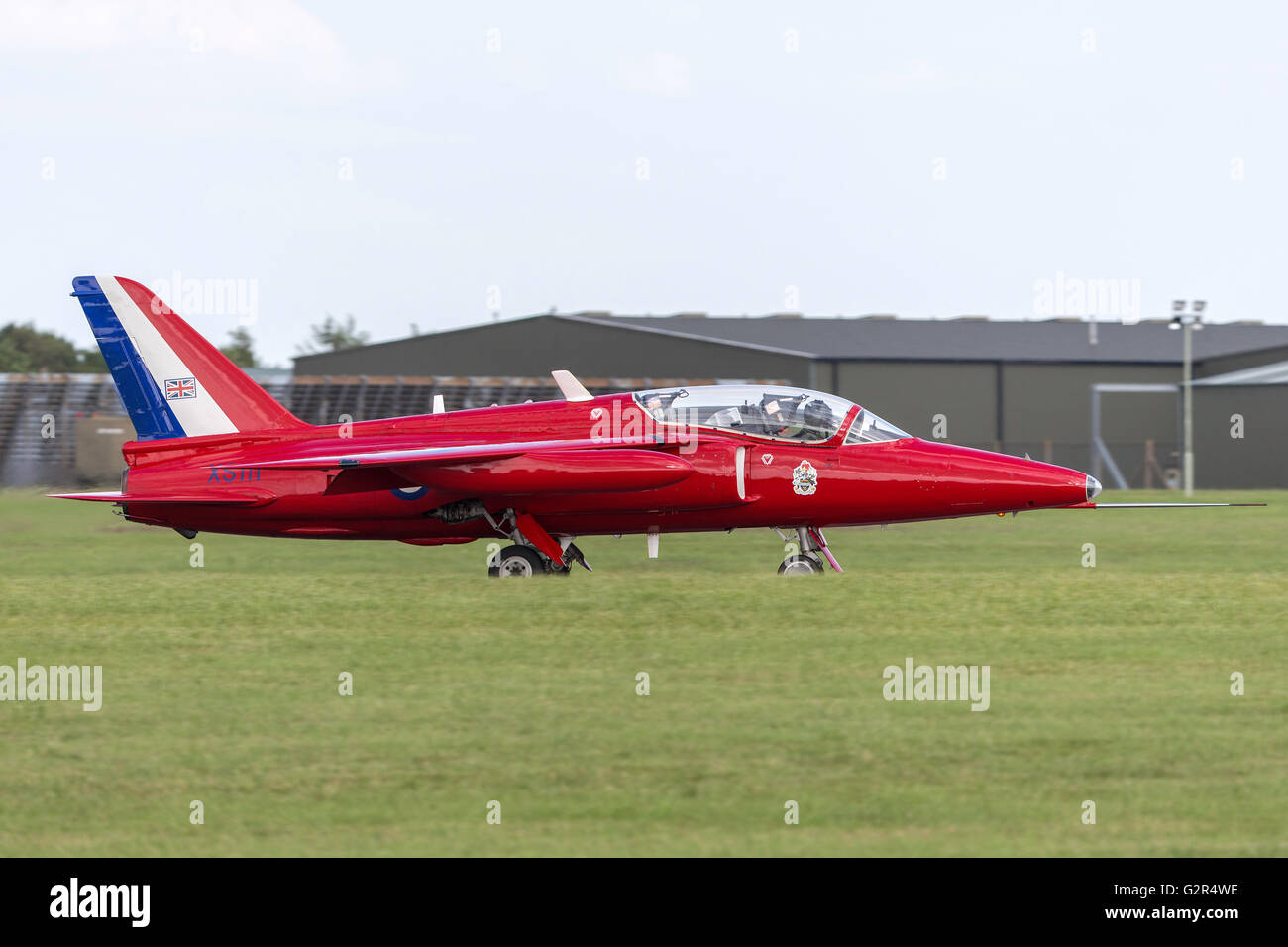 Former Royal Air Force (RAF) Red Arrows Folland Gnat vintage jet G-TIMM ...