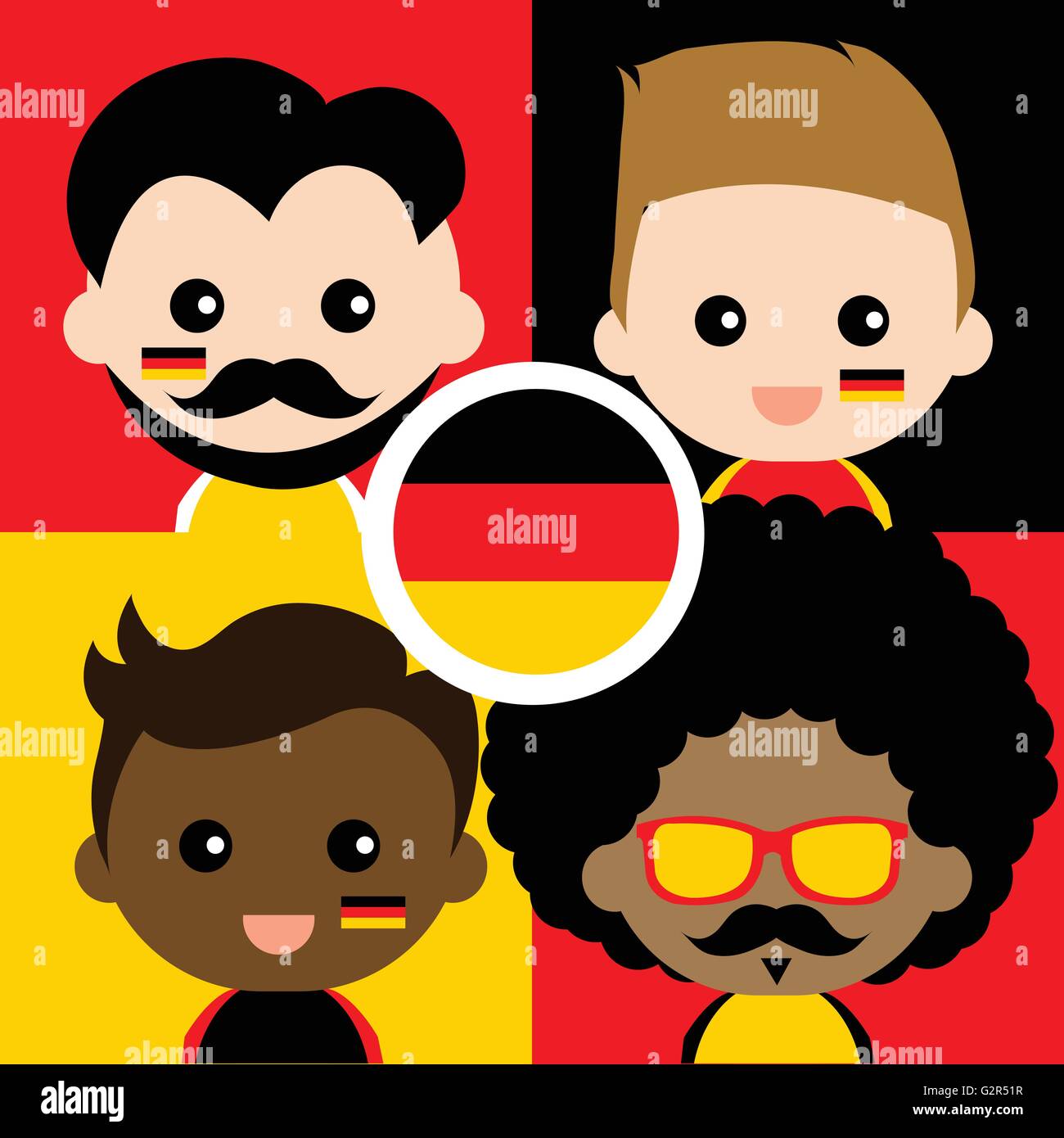 Cartoon people national german day hi-res stock photography and images ...