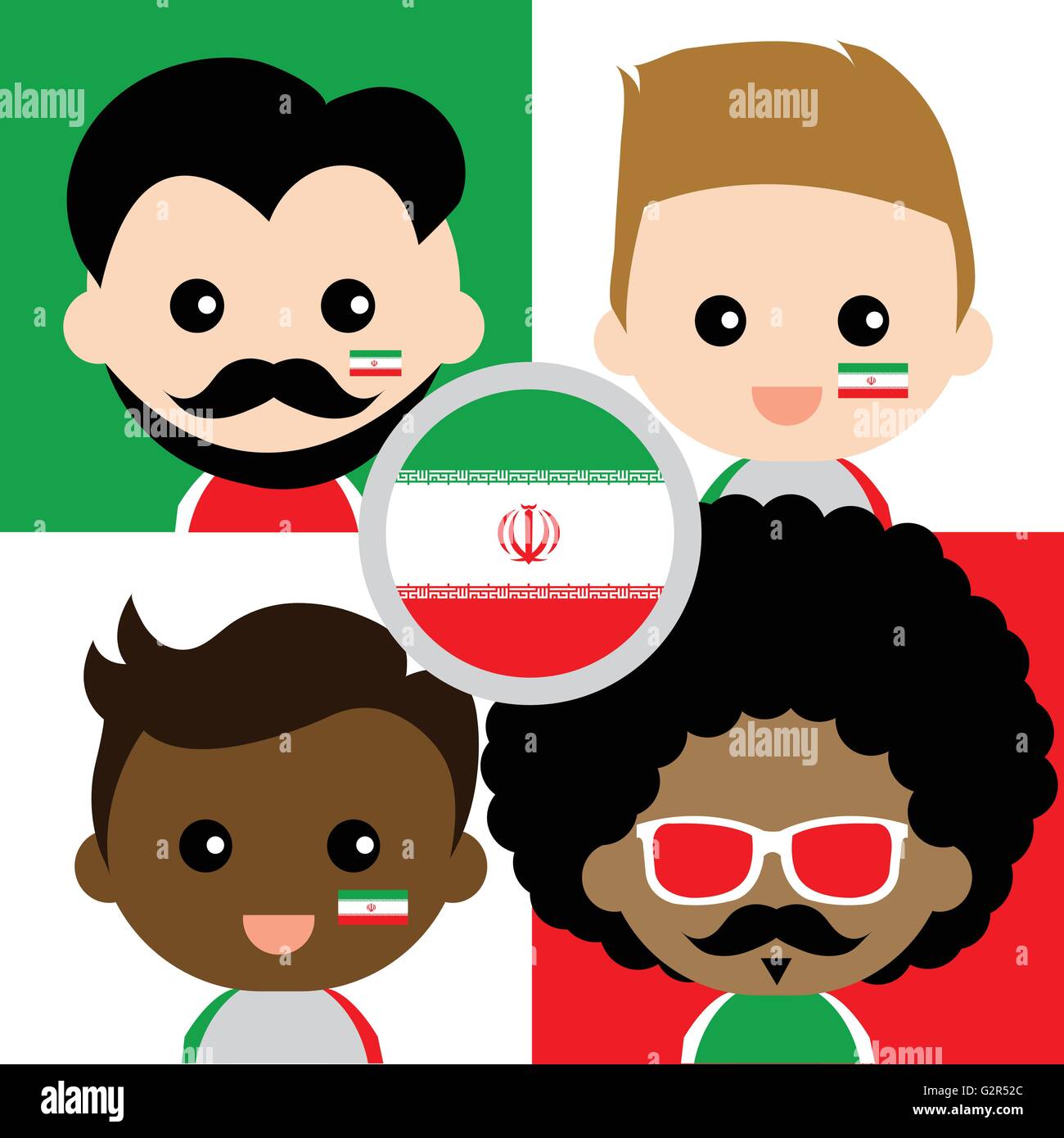 Group of happy Iran's supporters Stock Vector Image & Art - Alamy