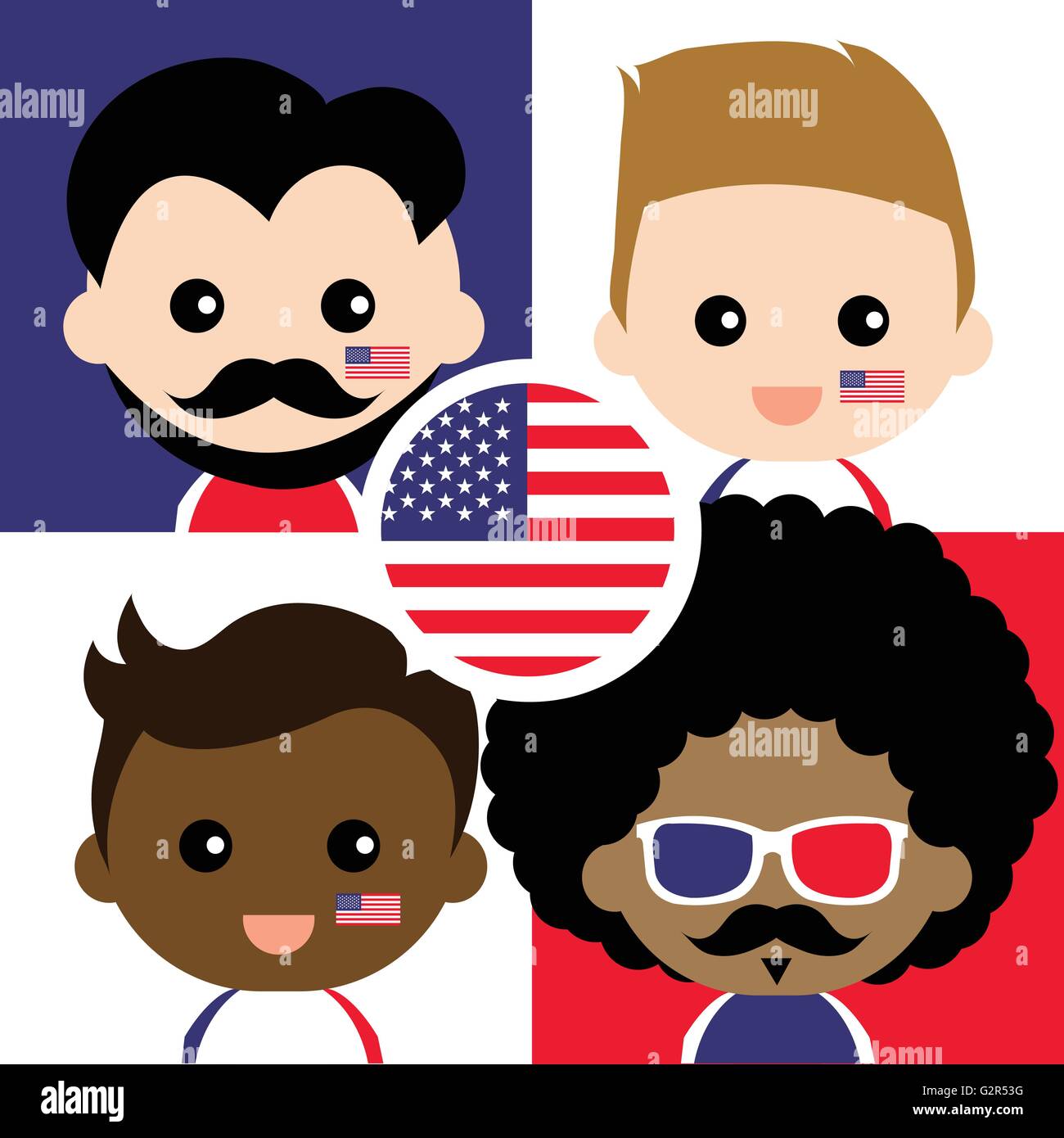 United states supporter Stock Vector Images - Alamy