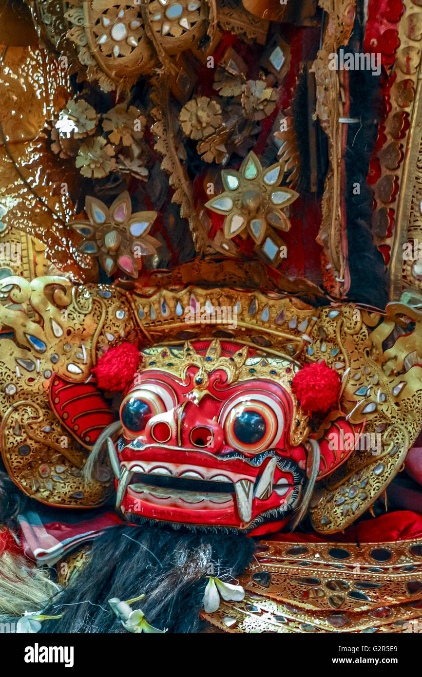 Indonesia Bali Suwung Dancers performing a traditional Balinese Barong ...