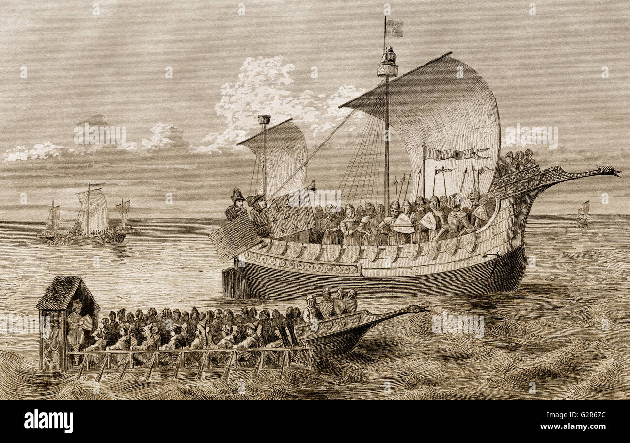Anglo-Saxon sailing boats, 15th century Stock Photo: 105001328 - Alamy