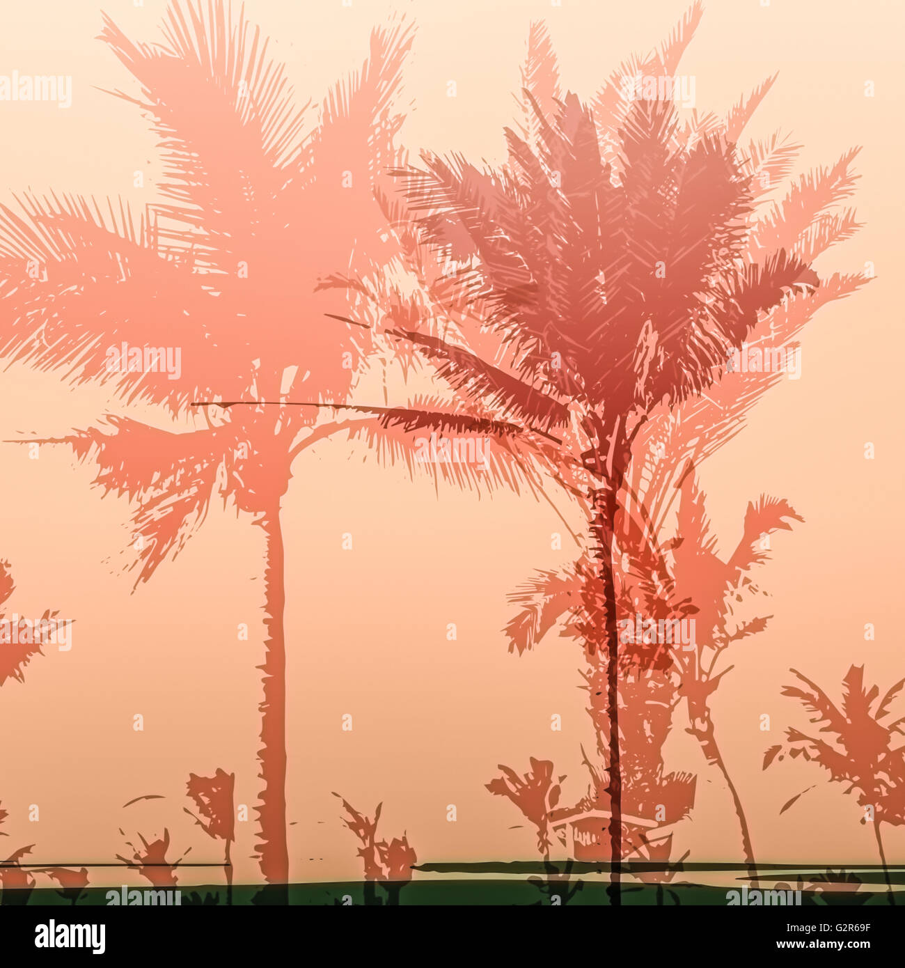 Palm tree print Stock Photo - Alamy