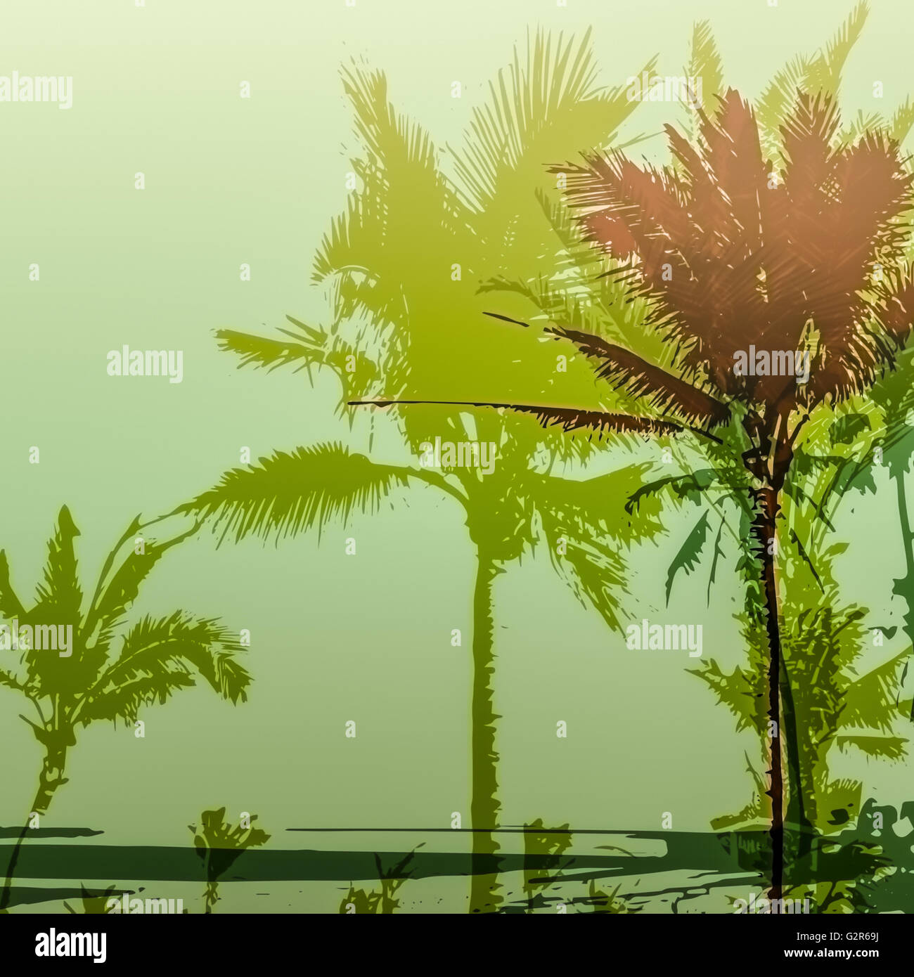 Palm tree print Stock Photo - Alamy