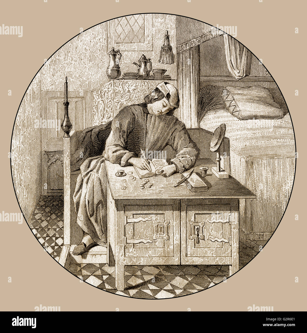 Medieval image in old hi-res stock photography and images - Alamy