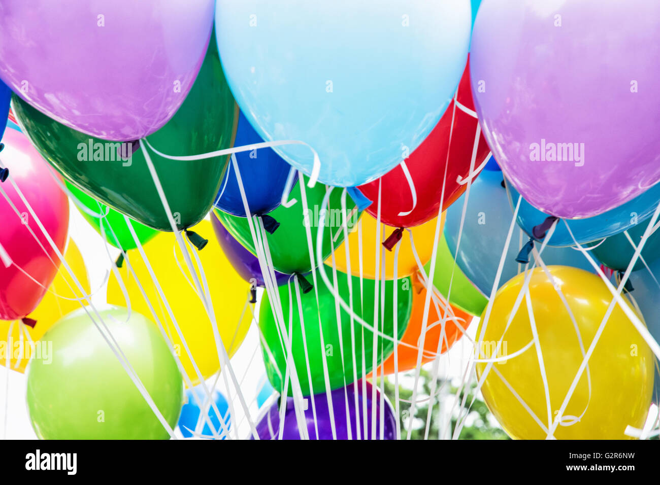 Balloons party. Colorful balloons background. Leisure activity. Funny ...