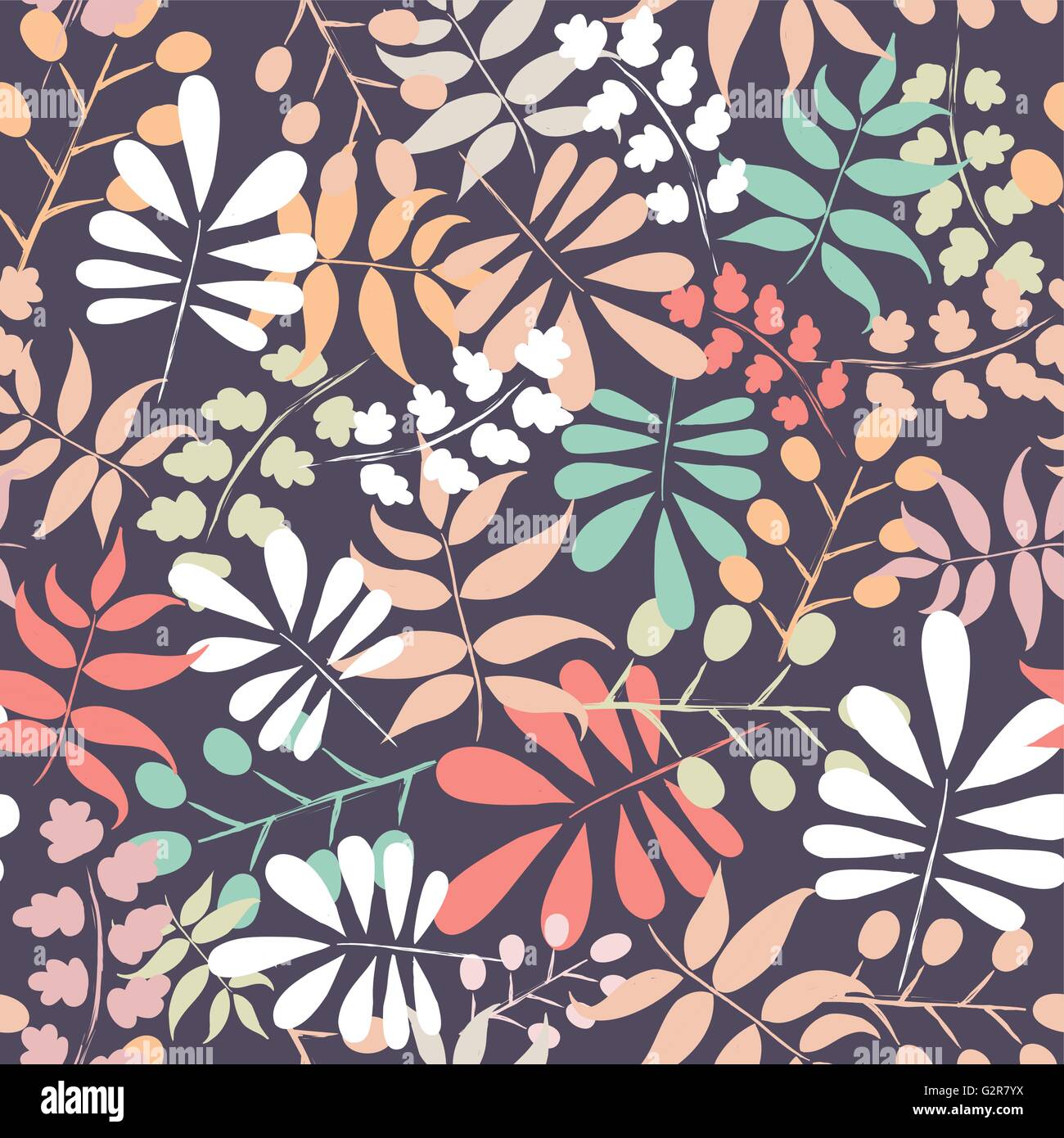 Seamless vector botanical pattern Stock Vector Image & Art - Alamy
