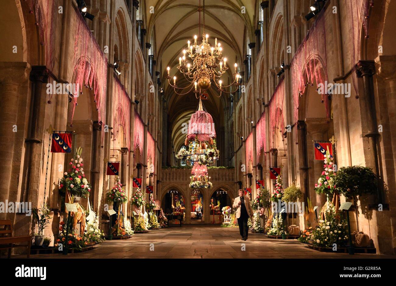 The Dean of Chichester, The Very Reverend Stephen Waine, walks inside ...