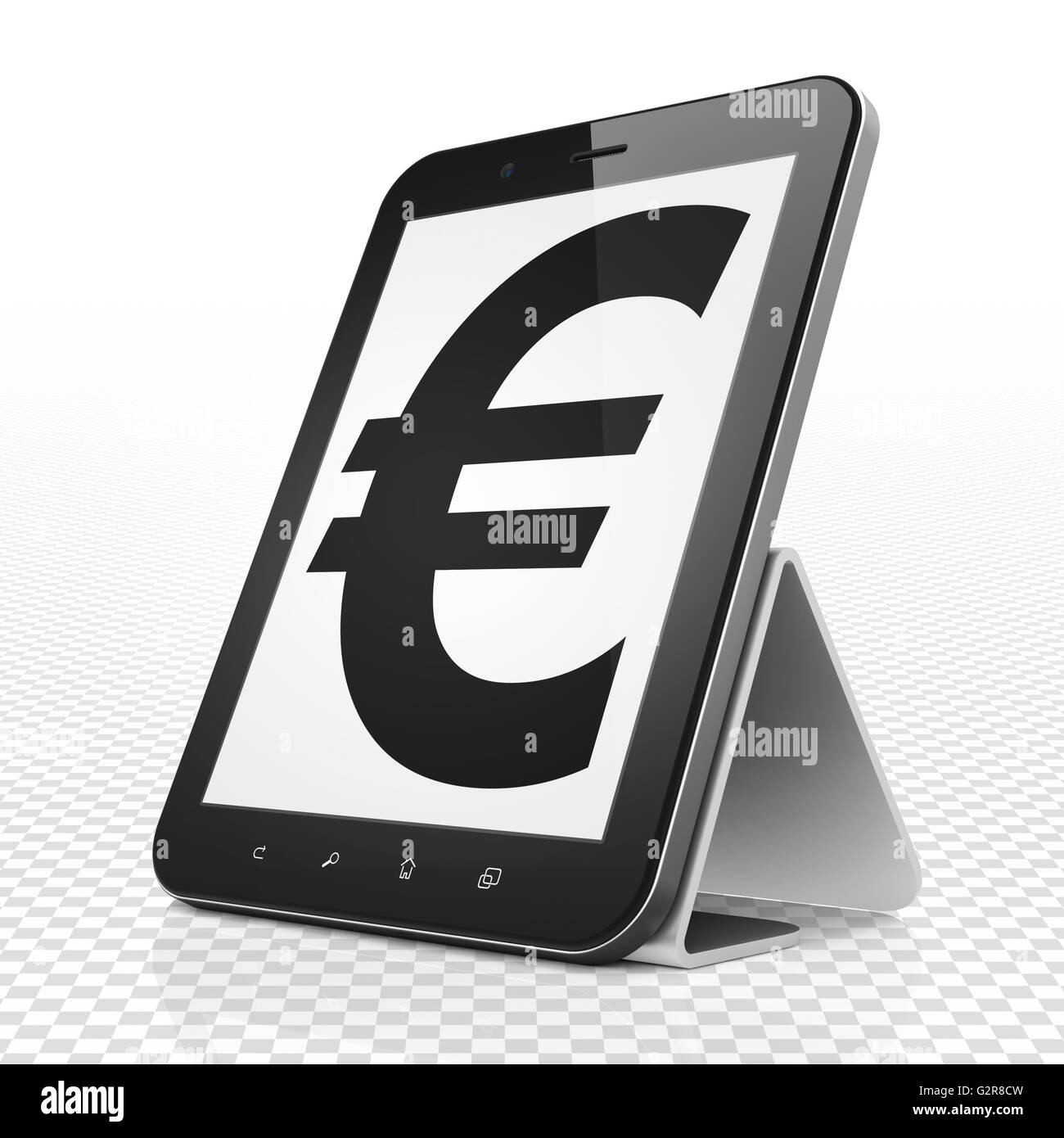 Banking concept: Tablet Computer with Euro on display Stock Photo - Alamy