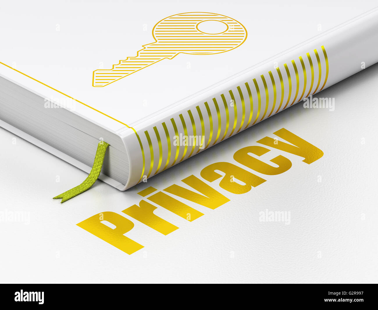 Privacy concept: book Key, Privacy on white background Stock Photo - Alamy
