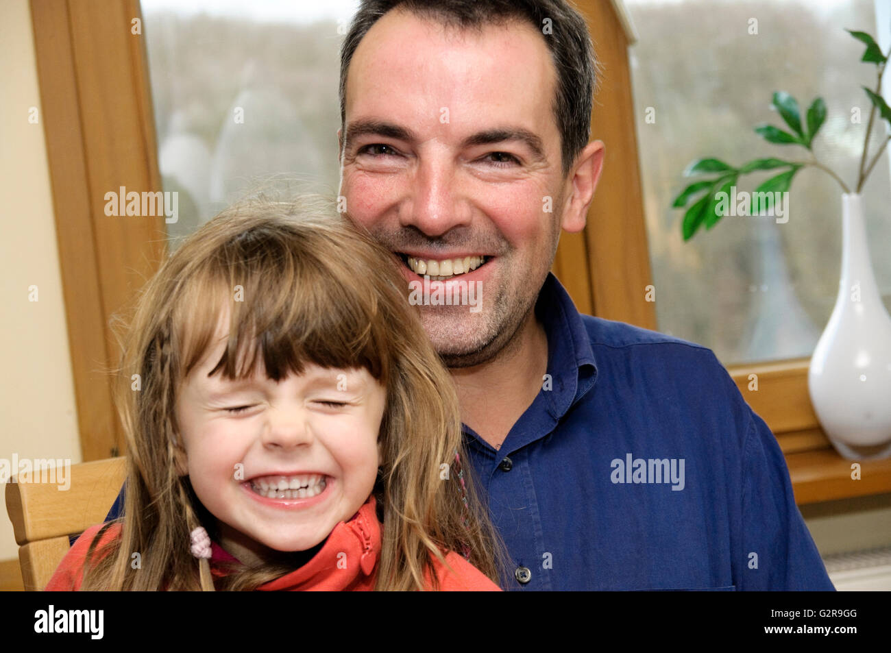 Father, 40 years, and daughter, 4 years Stock Photo - Alamy