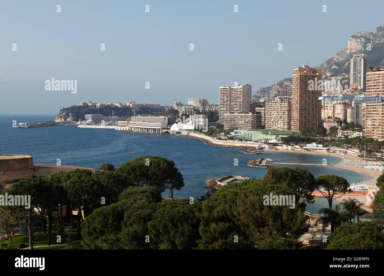 Skyscrapers of Monte Carlo, Principality of Monaco, Cote d'Azur ...