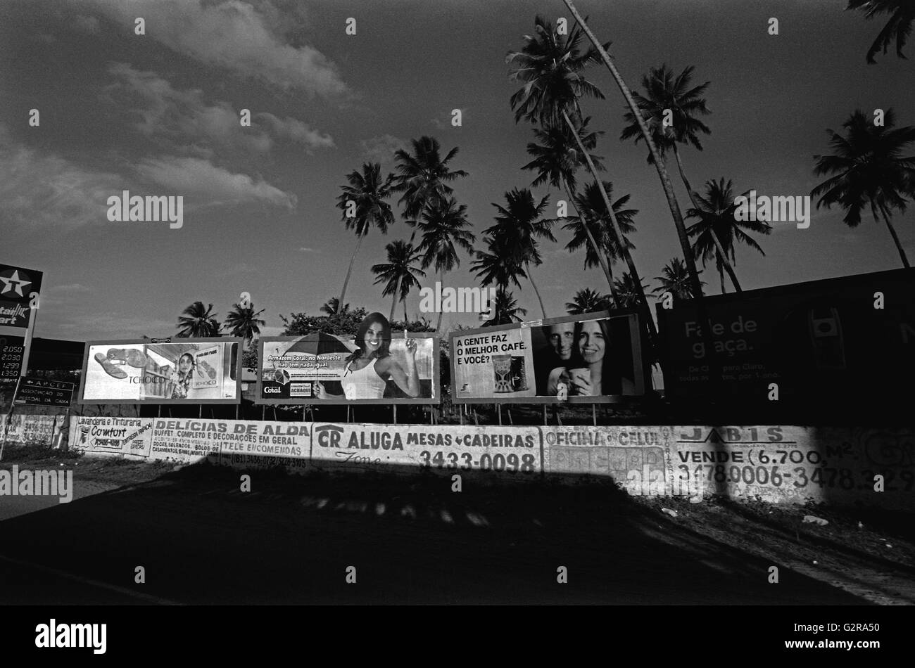 Advertising along a road,Brazil Stock Photo - Alamy