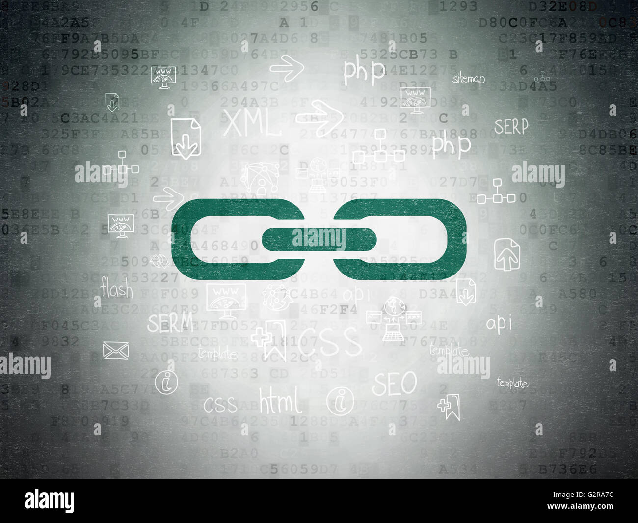 Web design concept: Link on Digital Data Paper background Stock Photo - Alamy