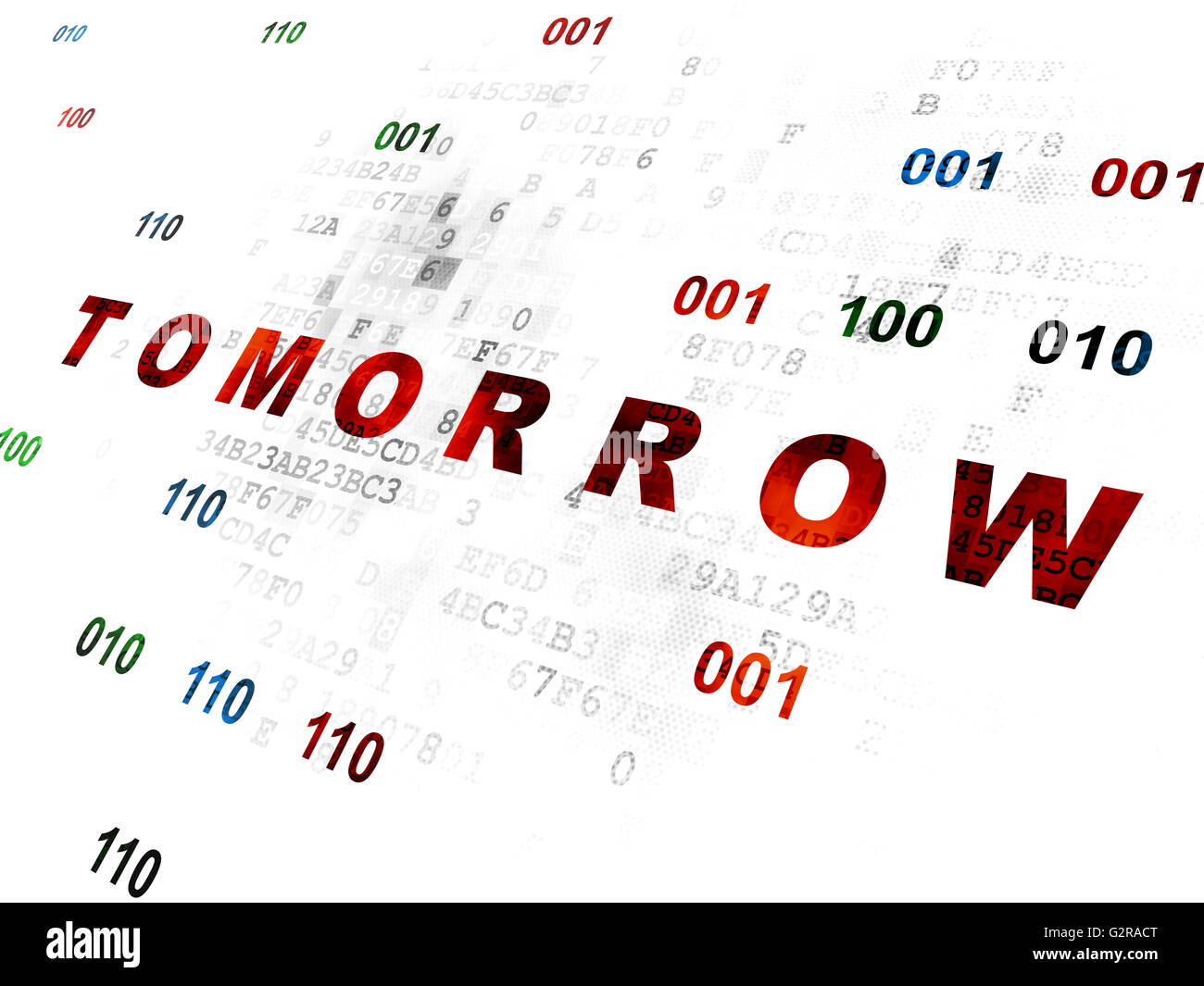 Timeline concept: Tomorrow on Digital background Stock Photo - Alamy