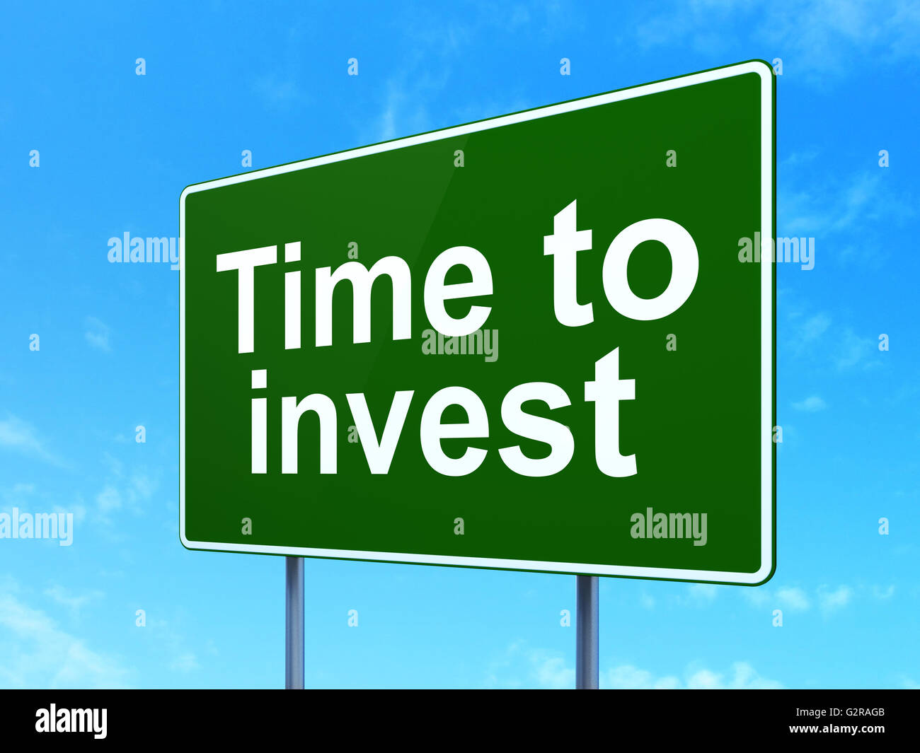Time concept: Time To Invest on road sign background Stock Photo - Alamy
