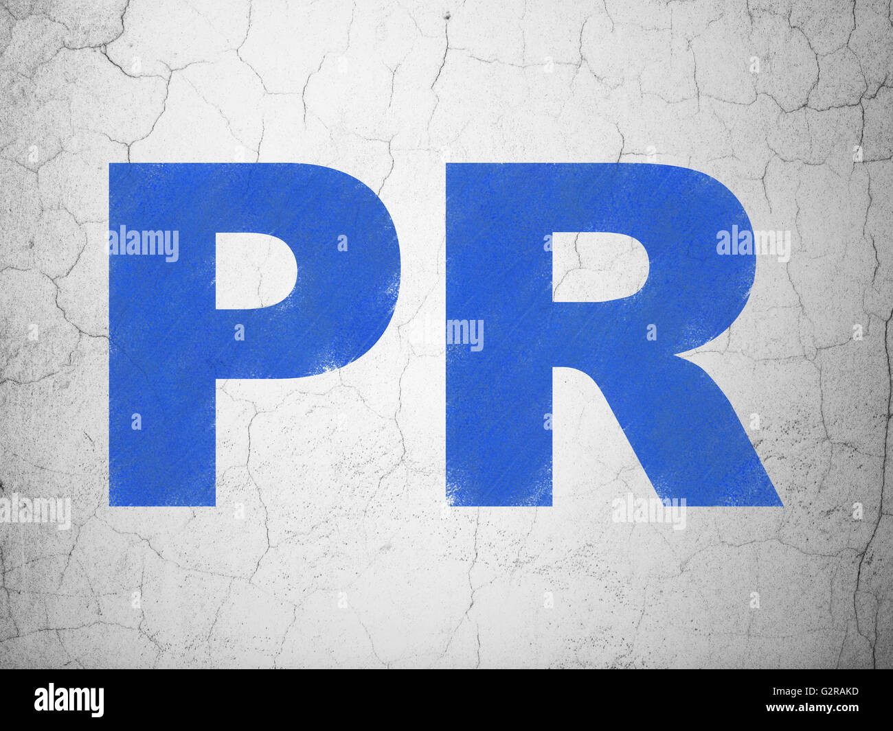 Advertising concept: PR on wall background Stock Photo - Alamy