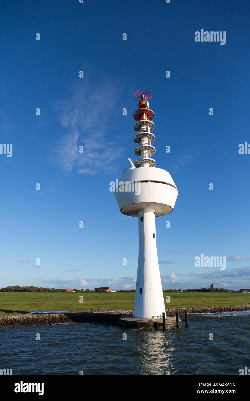 20.09.2015, Neuwerk, Hamburg, Germany - Radarturm the Kuestenradarkette ...