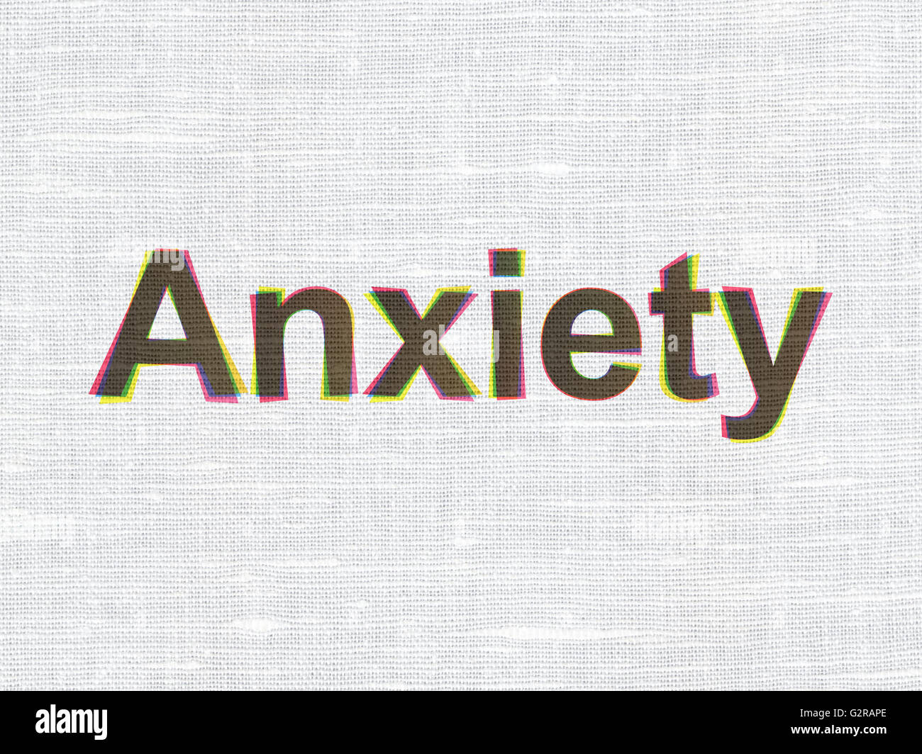 Health concept: Anxiety on fabric texture background Stock Photo - Alamy