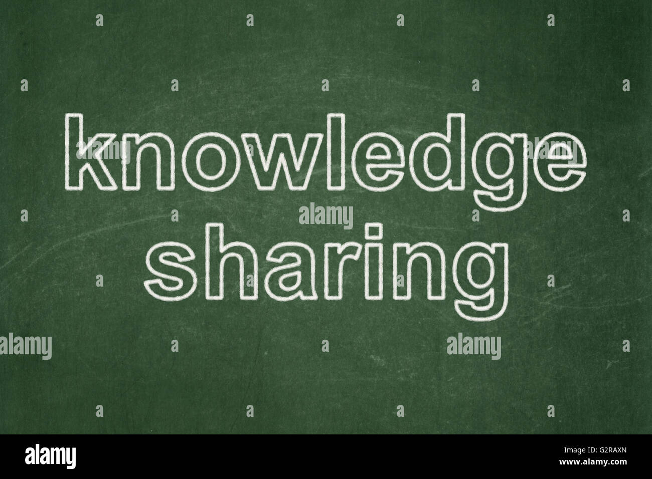 Education concept: Knowledge Sharing on chalkboard background Stock ...