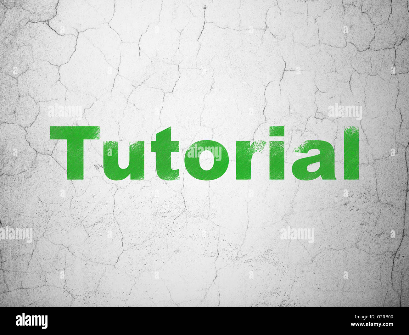 Learning concept: Tutorial on wall background Stock Photo - Alamy