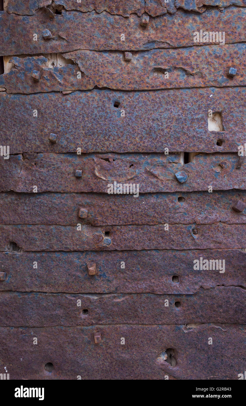 old rusty strips of metal textured background Stock Photo - Alamy
