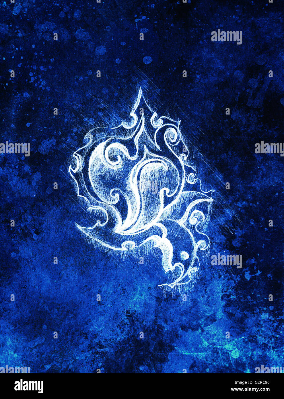 ornamental filigran drawing with frozen winter time feelingt, spiral ...