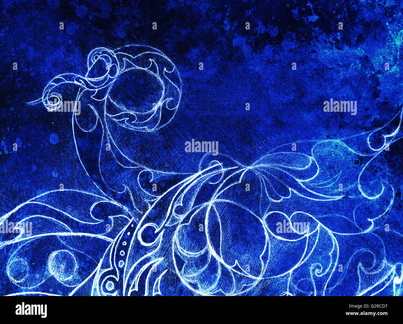 ornamental filigran drawing with frozen winter time feelingt, spiral ...