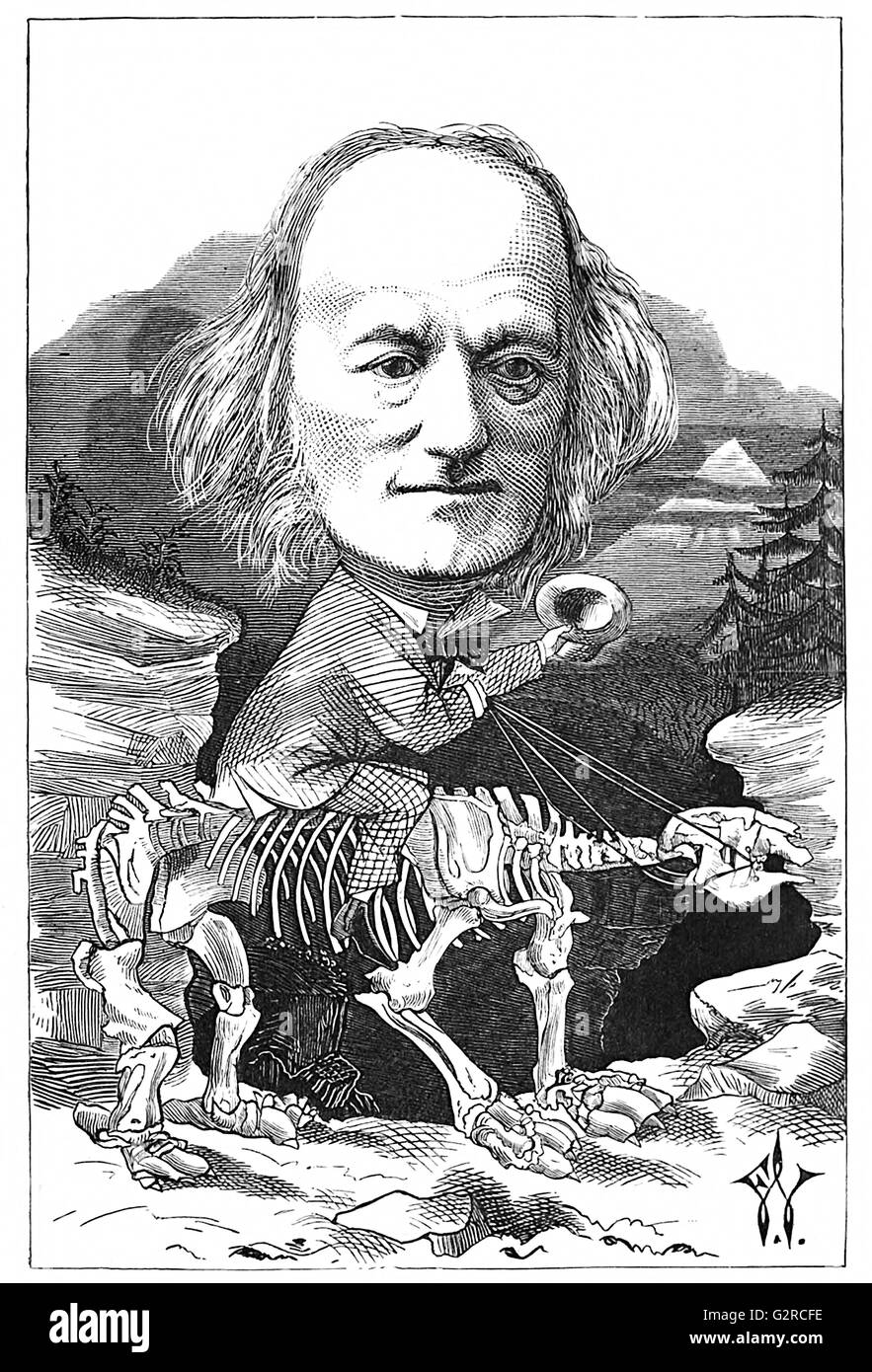 Charles darwin caricature hi-res stock photography and images - Alamy