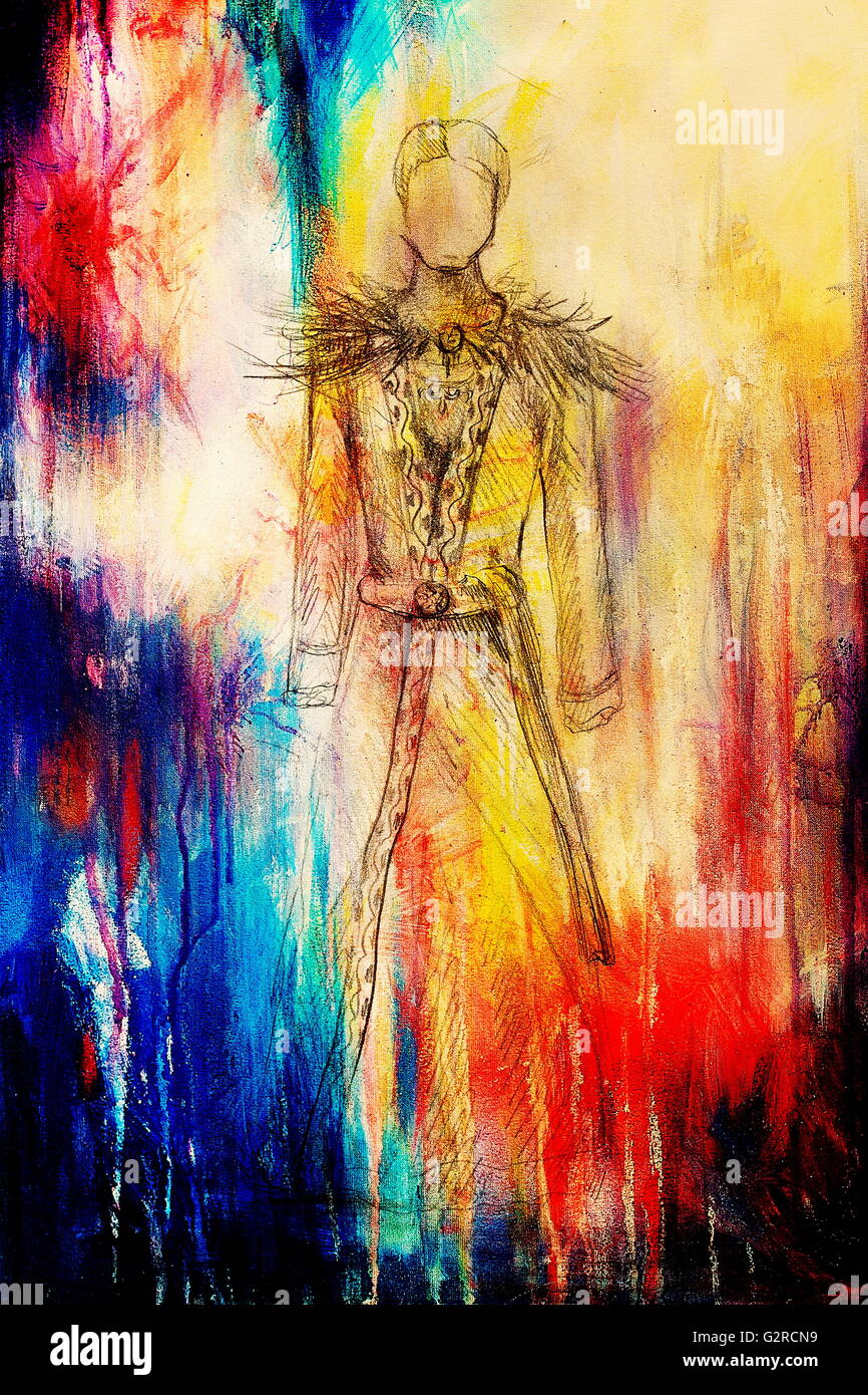 Man drawing in ornamental dress, pencil sketch on paper Stock Photo - Alamy