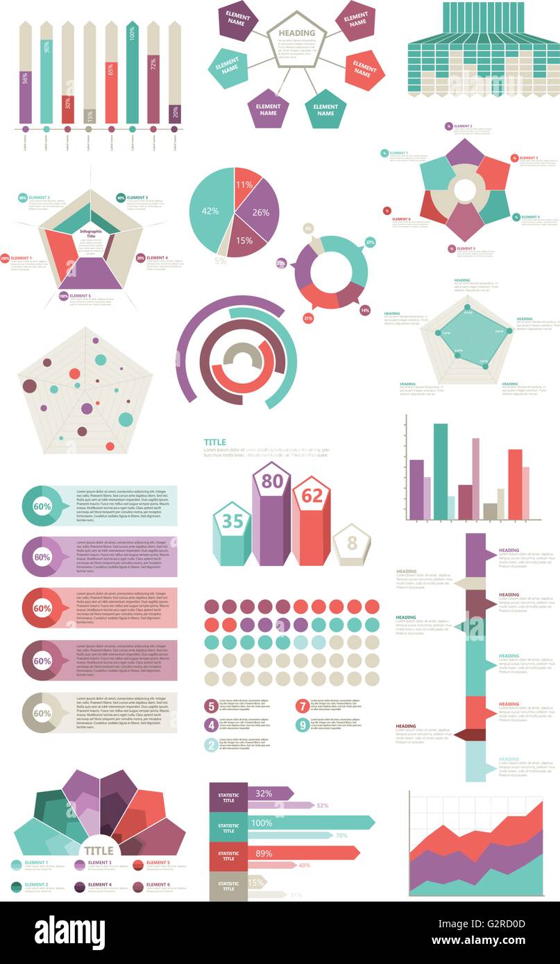 Infographic elements bar graphs marketing infographics hi-res stock ...