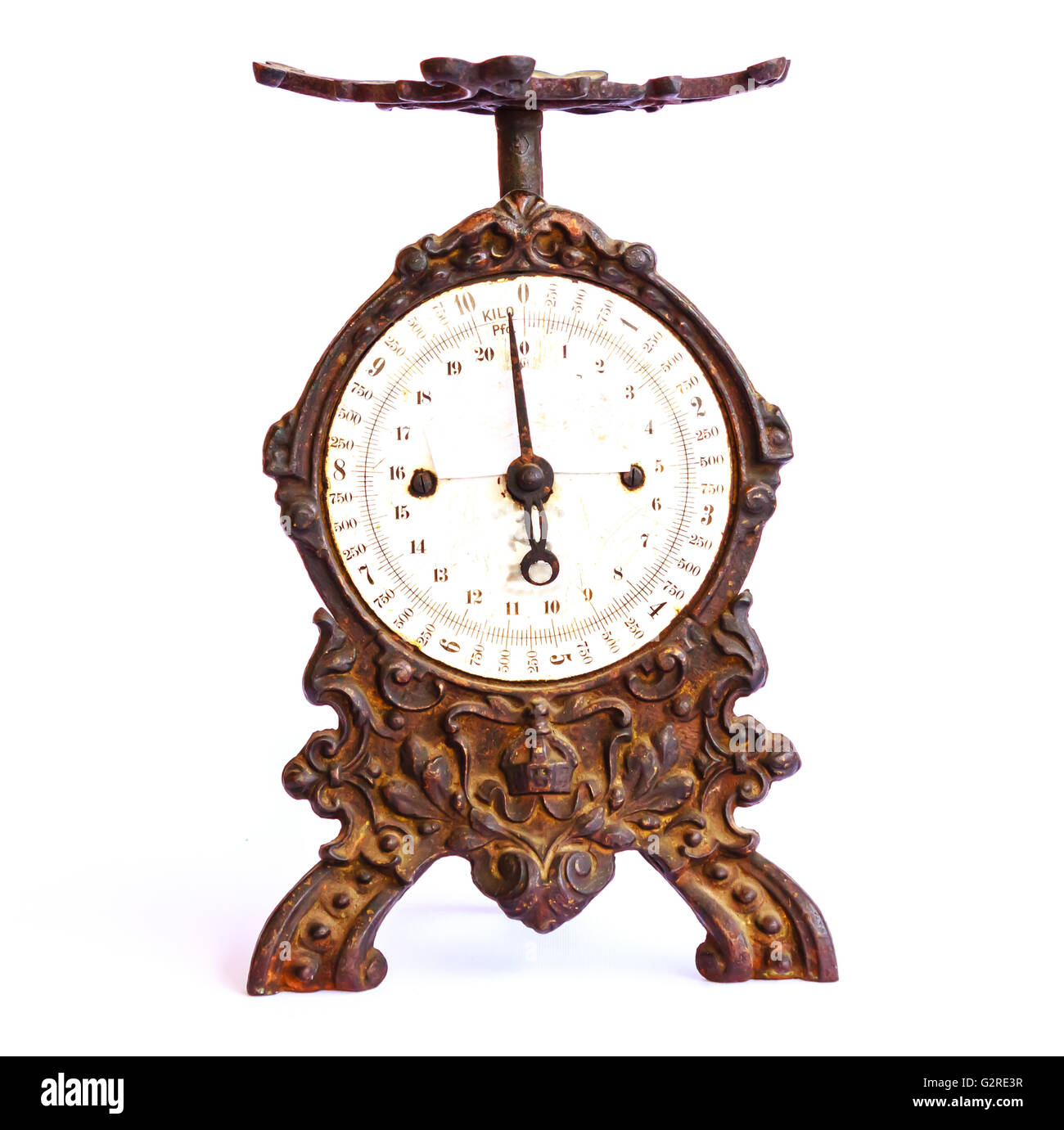 close-up of an ancient balance cast iron of 1800 Stock Photo - Alamy