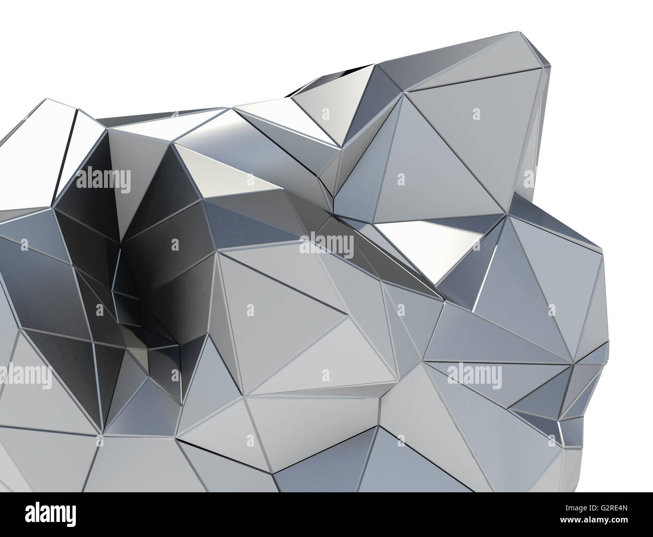 Metal modern building on white background Stock Photo - Alamy