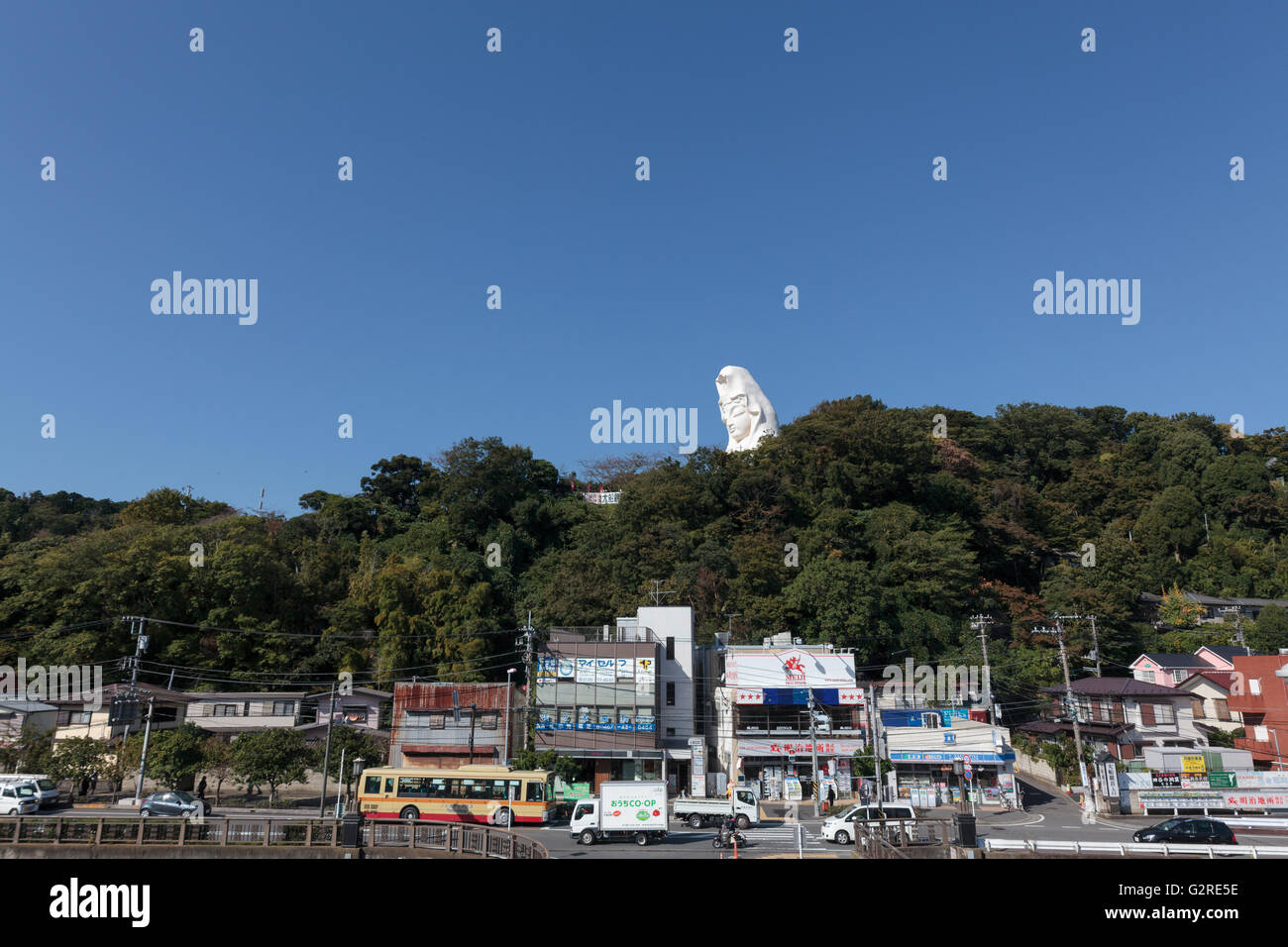 Ofuna Kannon Ji monument in Ofuna, Kanagawa, Japan Stock Photo - Alamy