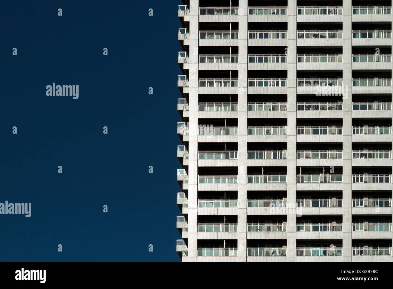 Detail image of a high rise apartment building in Tokyo, Japan Stock ...