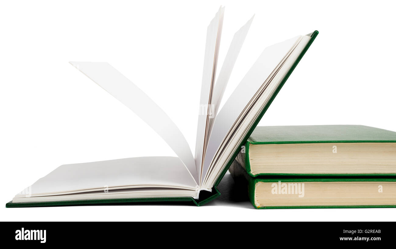 Open book, hardback books Stock Photo - Alamy