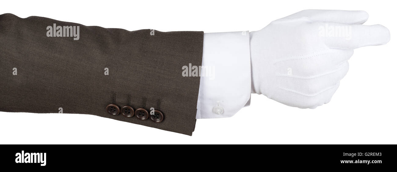 Human hand in white glove hi-res stock photography and images - Alamy