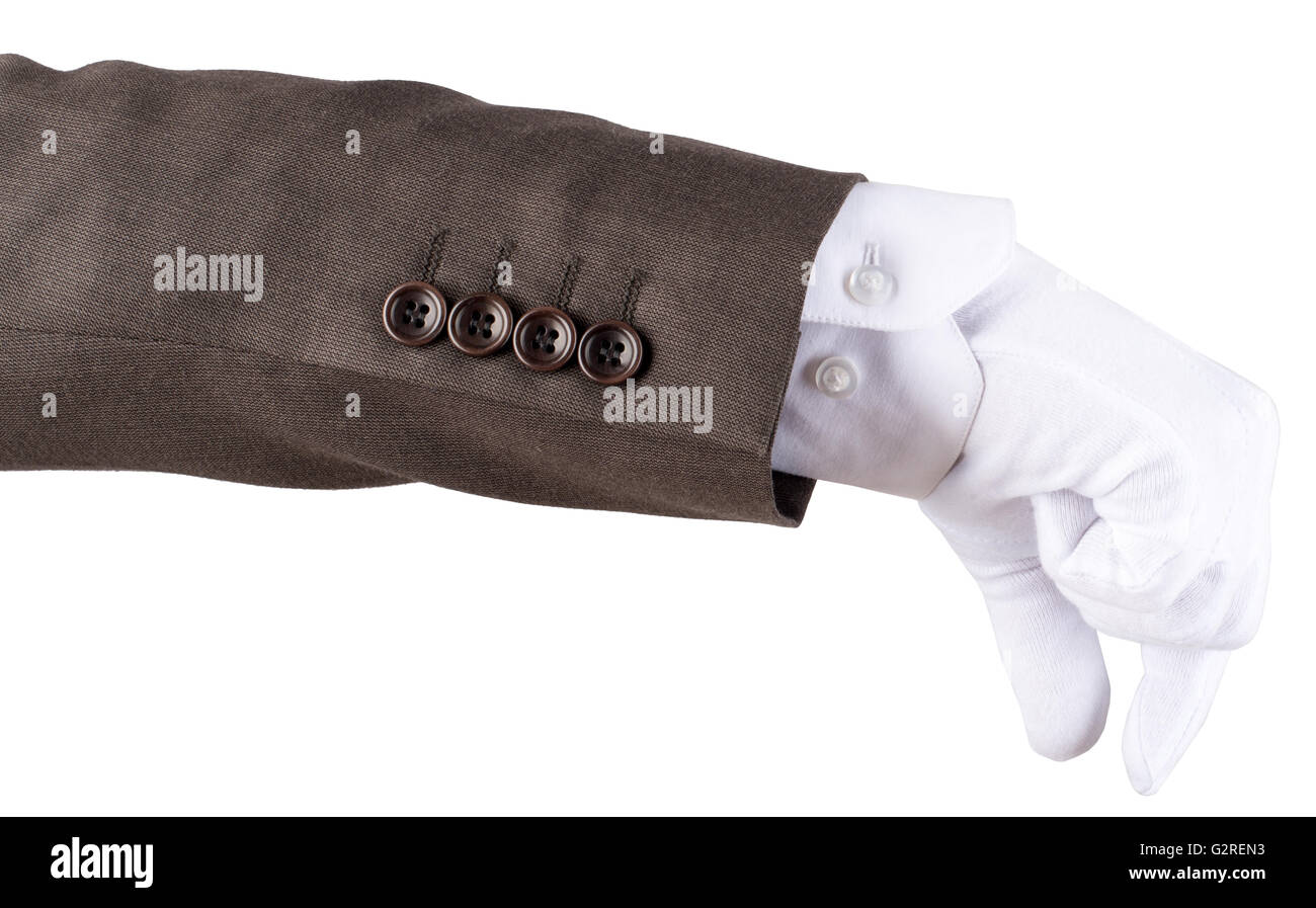 Human hand in white glove hi-res stock photography and images - Alamy