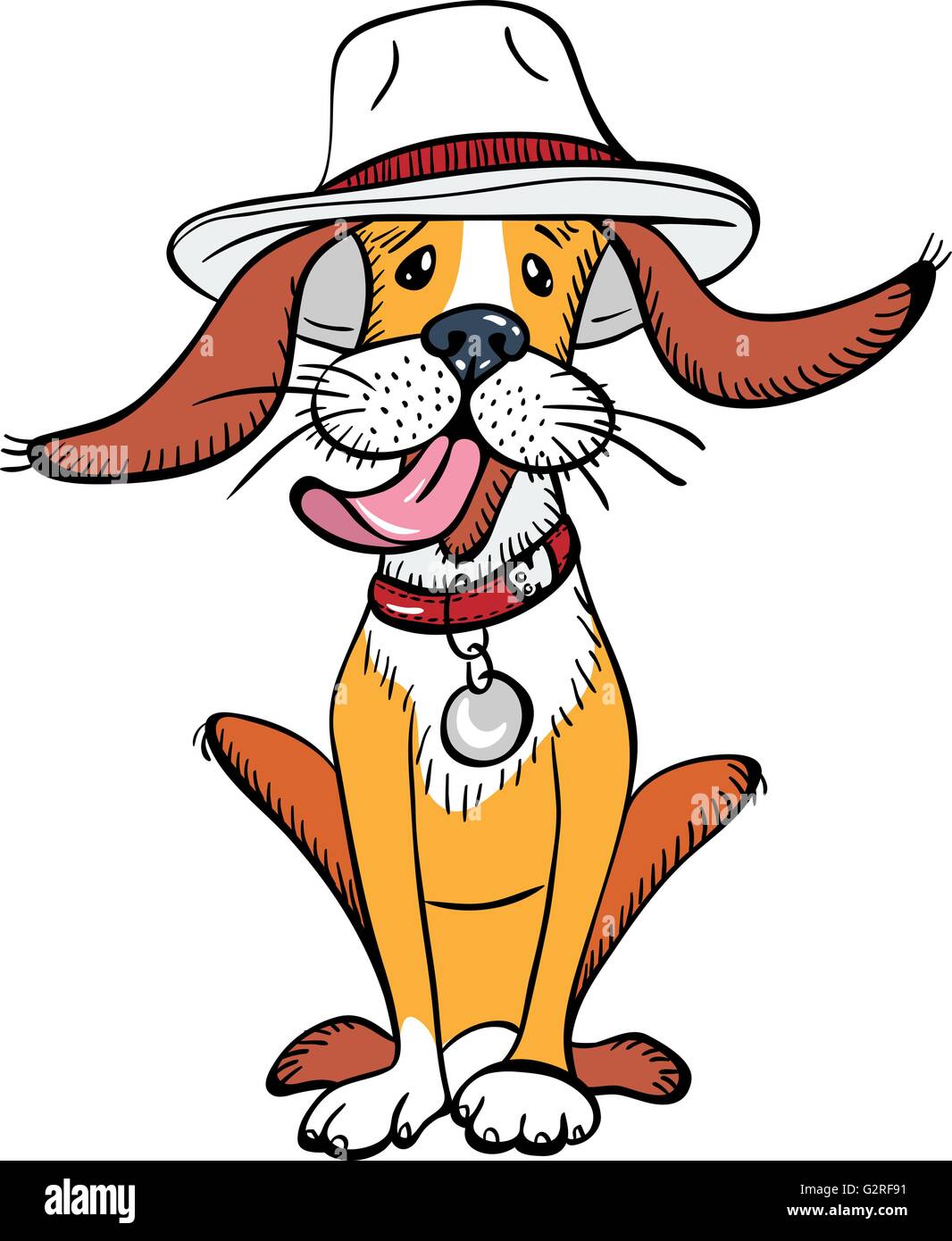 vector funny dog wearing hats Stock Vector Image & Art - Alamy