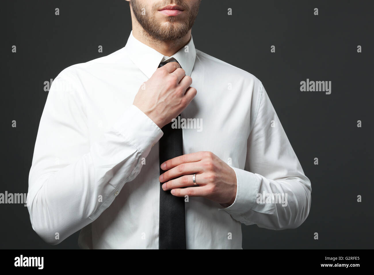 Cool people dark suit hi-res stock photography and images - Alamy