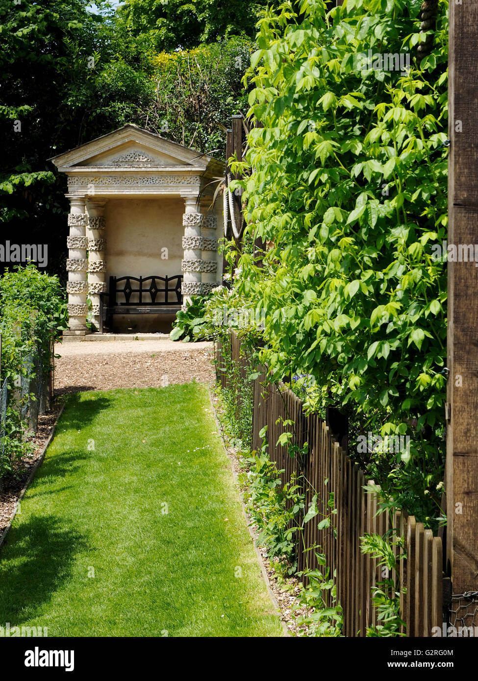 The small Temple folly in Painswick Rococo Garden, Gloucestershire ...