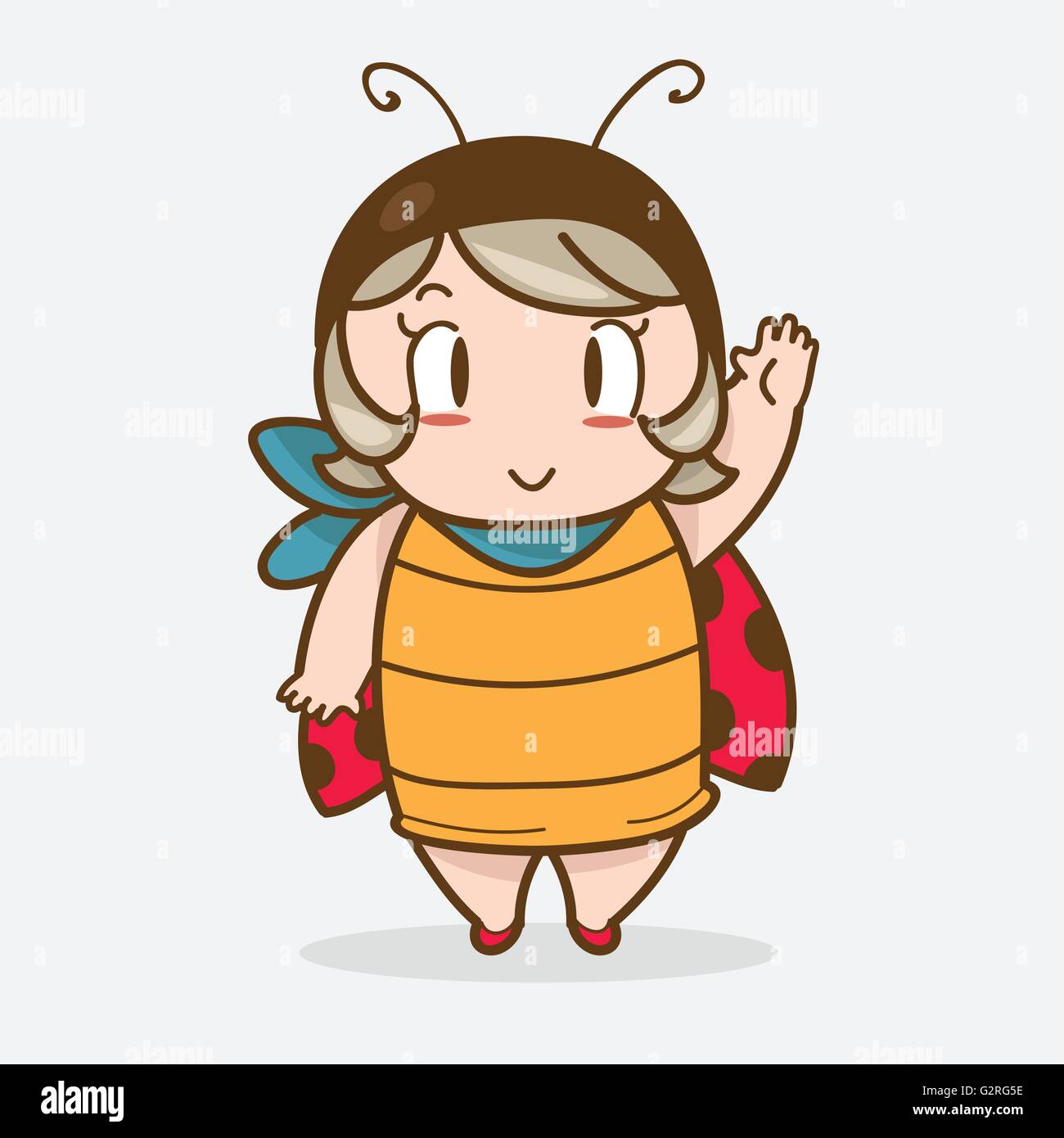 Cartoon ladybug waving hand hi-res stock photography and images - Alamy