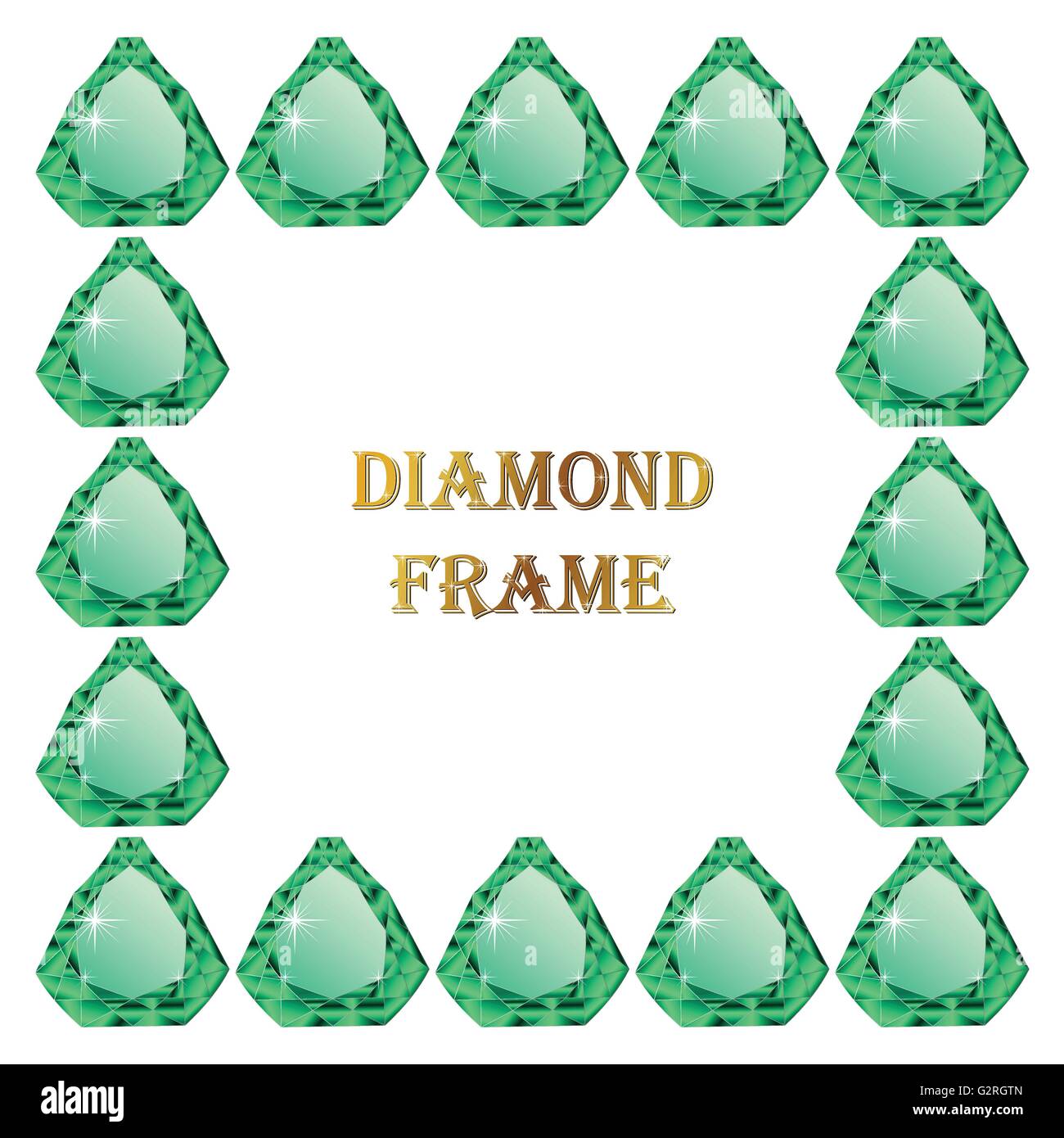 Emerald square frame Stock Vector Image & Art - Alamy