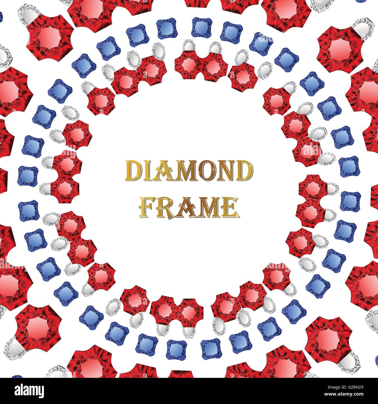 Diamond round frame Stock Vector Image & Art - Alamy