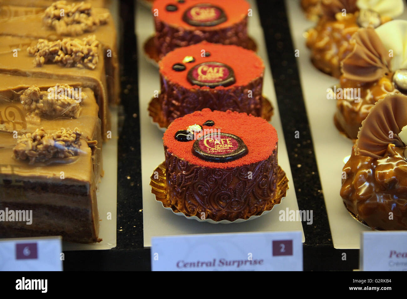 Cakes on display at Cafe Central in Vienna Stock Photo - Alamy