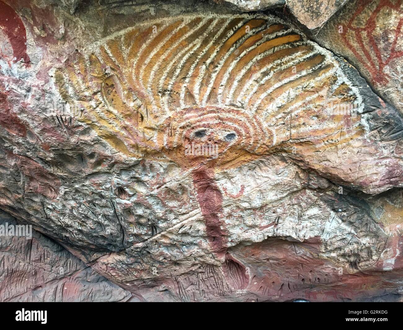 Wardaman paintings known as 'Moon Dreaming' near Judbarra /Gregory ...